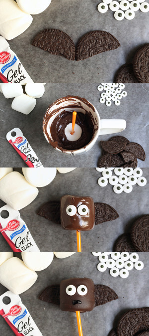 Vampire Bat Marshmallow Pops Recipe