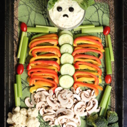 Halloween Veggie Tray Appetizer Trio Recipe | Healthy Recipes